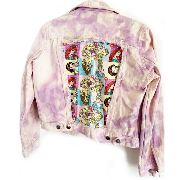 Jackets & Coats | Disney Princess Denim Jean Tie Dye Jean Jacket Ariel ...